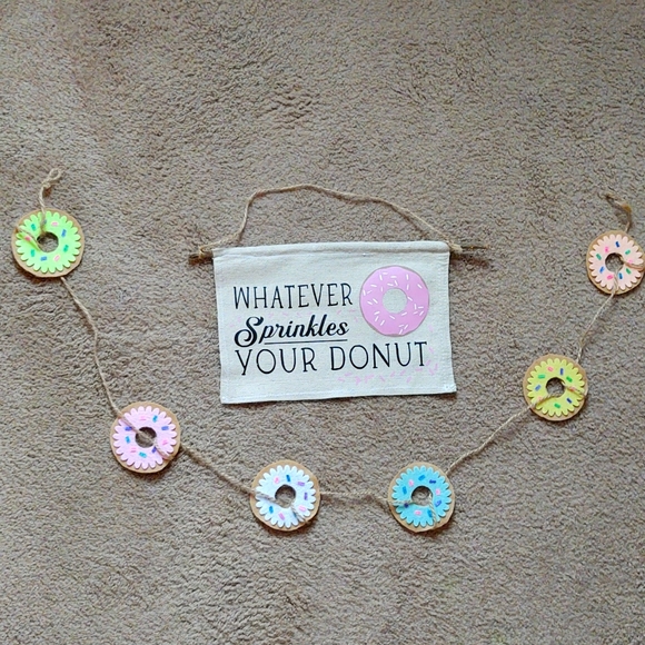 Etsy | Wall Decor | Donut Wall Decor Sign And Donut Garland | Poshmark